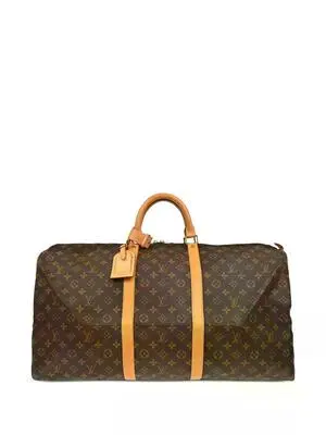LOUIS VUITTON 2000 Keepall 60 Monogram Travel Bag - Brown
