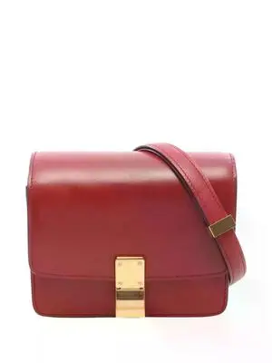 Celine 2000-2026 Small Calfskin Classic Box Crossbody Bag - Red