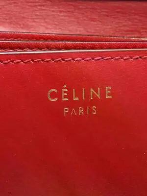 Celine 2000-2026 Small Calfskin Classic Box Crossbody Bag - Red