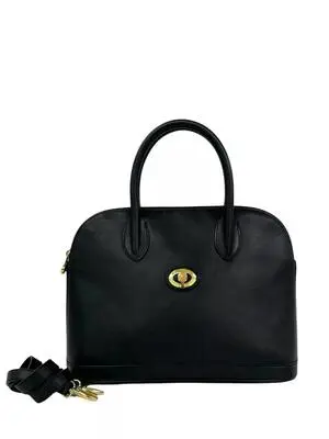 Burberry 20th Century Leather Satchel - Black