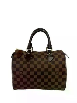 LOUIS VUITTON 2010 Damier Ebene Speedy 25 Boston Bag