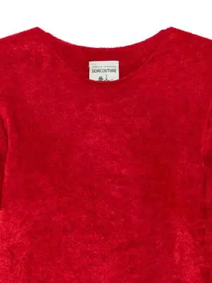 SEMICOUTURE Brushed Long-sleeve Knit - Red