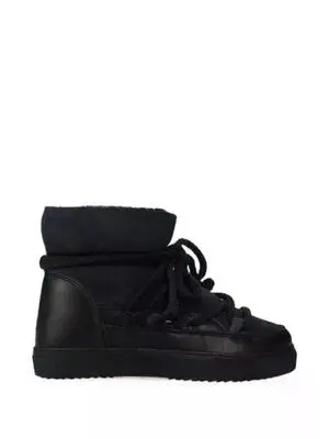 Inuikii Classic Lace-up Leather Ankle Boots - Blue