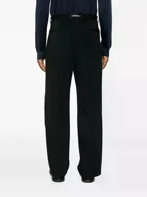 Karl Lagerfeld Pleated Logo-patch Trousers