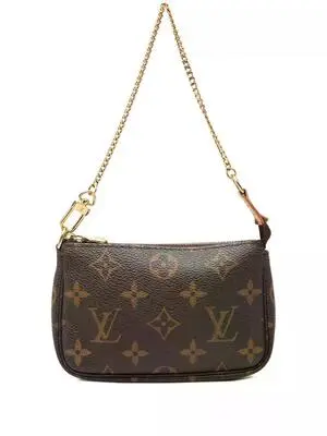 LOUIS VUITTON 2005 Monogram Mini Pochette Accessoires Handbag - Brown