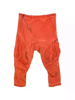 LEON EMANUEL BLANCK Asymmetric-zip Panelled Trousers - Orange