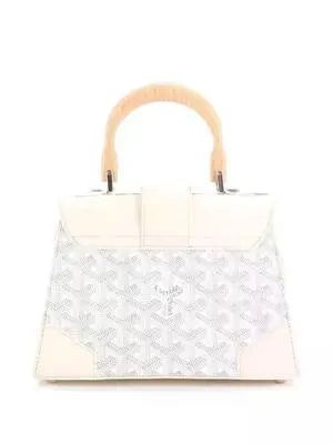 Goyard Structured Saigon Top Handle Bag Coated Canvas With Leather Mini Satchel - Neutrals