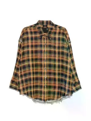 R13 Check-pattern Shirt - Orange