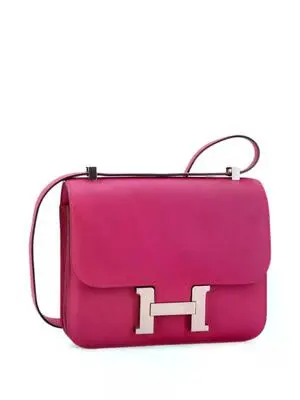 Hermès Constance Bag Evercolor 24 Shoulder Bag - Pink