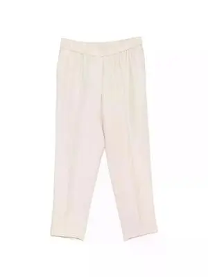 Peserico Elasticated-waistband Pressed-crease Trousers