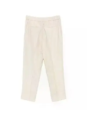 Peserico Elasticated-waistband Pressed-crease Trousers