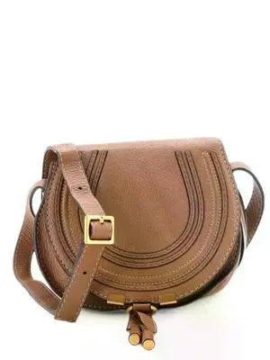 Chloé Marcie Leather Small Crossbody Bag - Brown