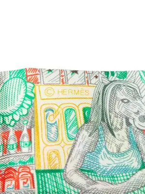 Hermès 2000-2026 City Of Light Silk Twilly Scarf Scarves - Green