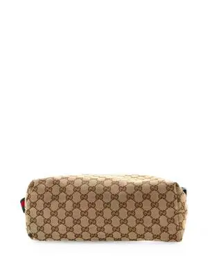 Gucci Front Pocket Web Messenger Gg Canvas Medium Crossbody Bag