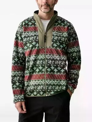 Columbia Geometric-print Zip-up Sweatshirt - Green