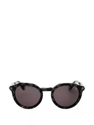 Philipp Plein Tortoiseshell-effect Round-frame Sunglasses - Grey