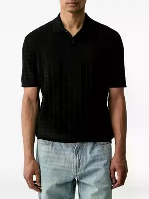 Armani Exchange Check-pattern Polo Shirt