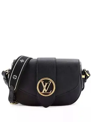 LOUIS VUITTON Pont 9 Soft Bag Leather Mm Shoulder Bag