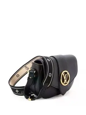 LOUIS VUITTON Pont 9 Soft Bag Leather Mm Shoulder Bag