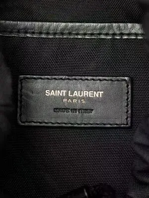 Saint Laurent 2016 Canvas Monogram Utilitarian Hunting Backpack - Black