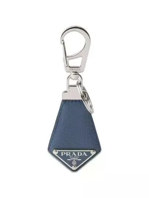 Prada Saffiano Leather Keychain - Blue