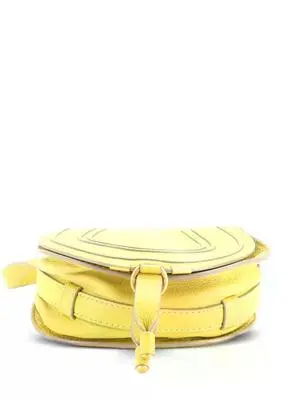 Chloé Chloé Marcie Leather Small Crossbody Bag Yellow