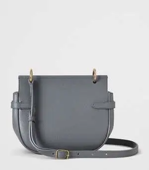 Mulberry Small Leather Amberley Satchel Cross-body Bag - Grey
