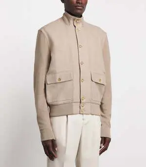 Ralph Lauren Purple Label Silk-cotton Blend Jacket