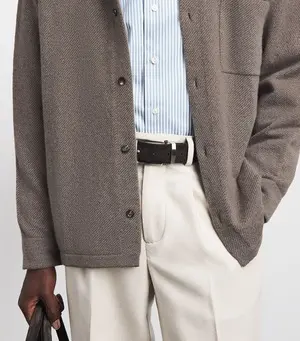 Johnstons Of Elgin Cashmere Tweel Overshirt