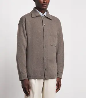 Johnstons Of Elgin Cashmere Tweel Overshirt