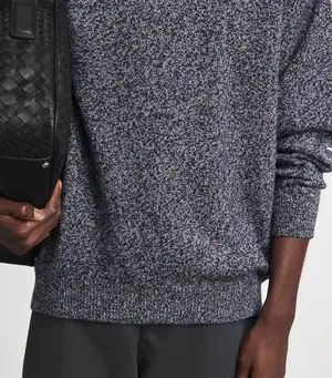 Johnstons Of Elgin Marl Cashmere Crew Neck Sweater