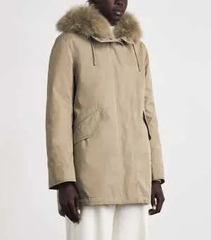YVES SALOMON Down Fur-trim Technical Parka Coat
