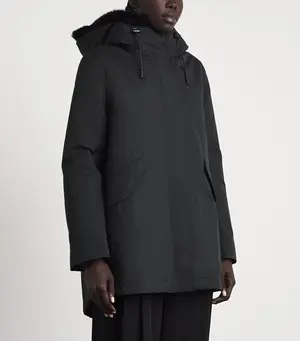 YVES SALOMON Down Fur-trim Technical Parka Coat
