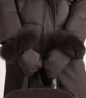 YVES SALOMON Down Fur-trim Technical Puffer Jacket