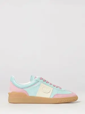 Valentino Garavani Upvillage Calf Leather Sneakers With Vlogo Signature - Gnawed Blue