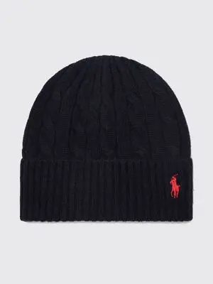 Polo Ralph Lauren Polo Ralph Lauren Wool And Cashmere Beanie With Embroidered Logo Navy
