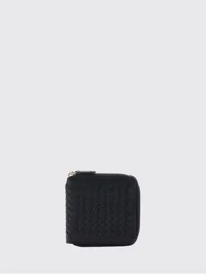 Dragon Diffusion Woven Leather Bifold Zip-around Wallet - Black