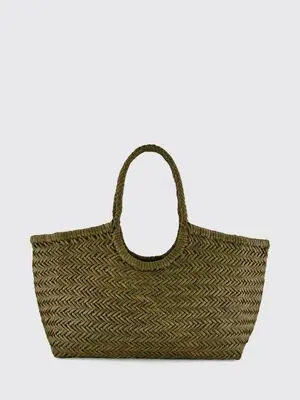 Dragon Diffusion Nantucket Woven Leather Shoulder Bag - Green