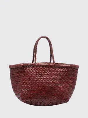 Dragon Diffusion Dragon Diffusion Triplo Salto Woven Leather Handbag Red