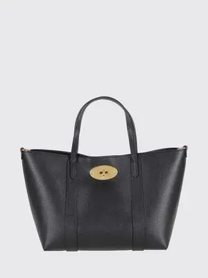 Mulberry Bayswater Mini Tote Bag In Grained Calf Leather With Removable Strap - Black