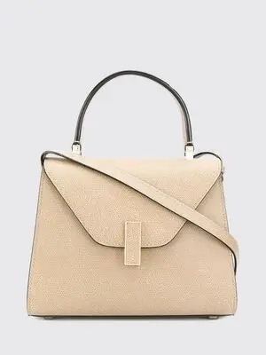 VALEXTRA Iside Mini Grained Calfskin Handbag With Shoulder Strap - Beige