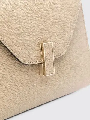 VALEXTRA Iside Mini Grained Calfskin Handbag With Shoulder Strap - Beige
