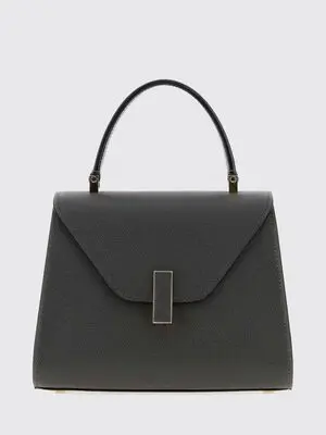 VALEXTRA Valextra Iside Mini Grained Calfskin Handbag With Shoulder Strap Grey