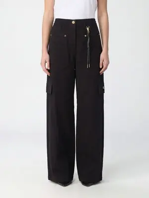 Liu Jo Wide-leg Nylon Cargo Pants With Elasticated Waist - Black