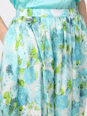 Chloé Floral Print Silk Wide-leg Trousers