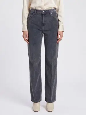 HAIKURE Clara Mid-rise Flared Corduroy Jeans - Grey