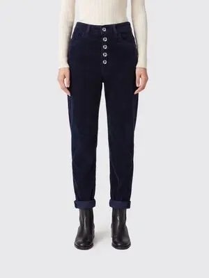 DONDUP Koons Cropped Velvet Jeans - Blue