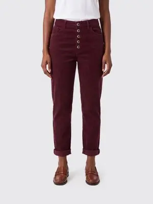DONDUP Dondup Koons Cropped Velvet Jeans Red