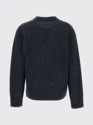 Loulou De Saison Crewneck Sweater In Pure Cashmere With Ribbed Trims - Grey