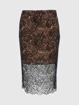 ROTATE BY BIRGER CHRISTENSEN Recycled Lace Midi Pencil Skirt With High-waisted Design
